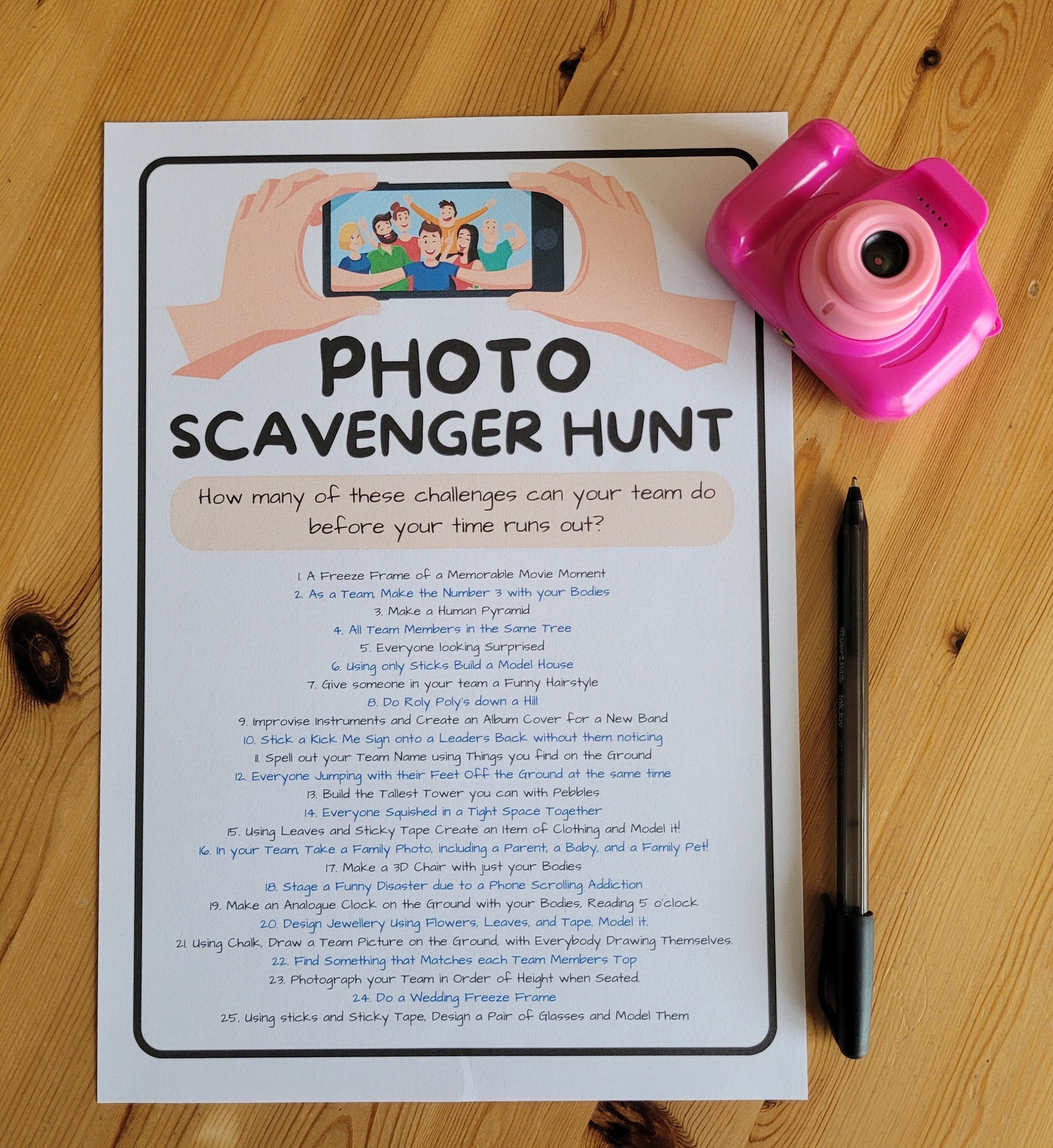 Photo Scavenger Hunt Printable for Kids - Etsy