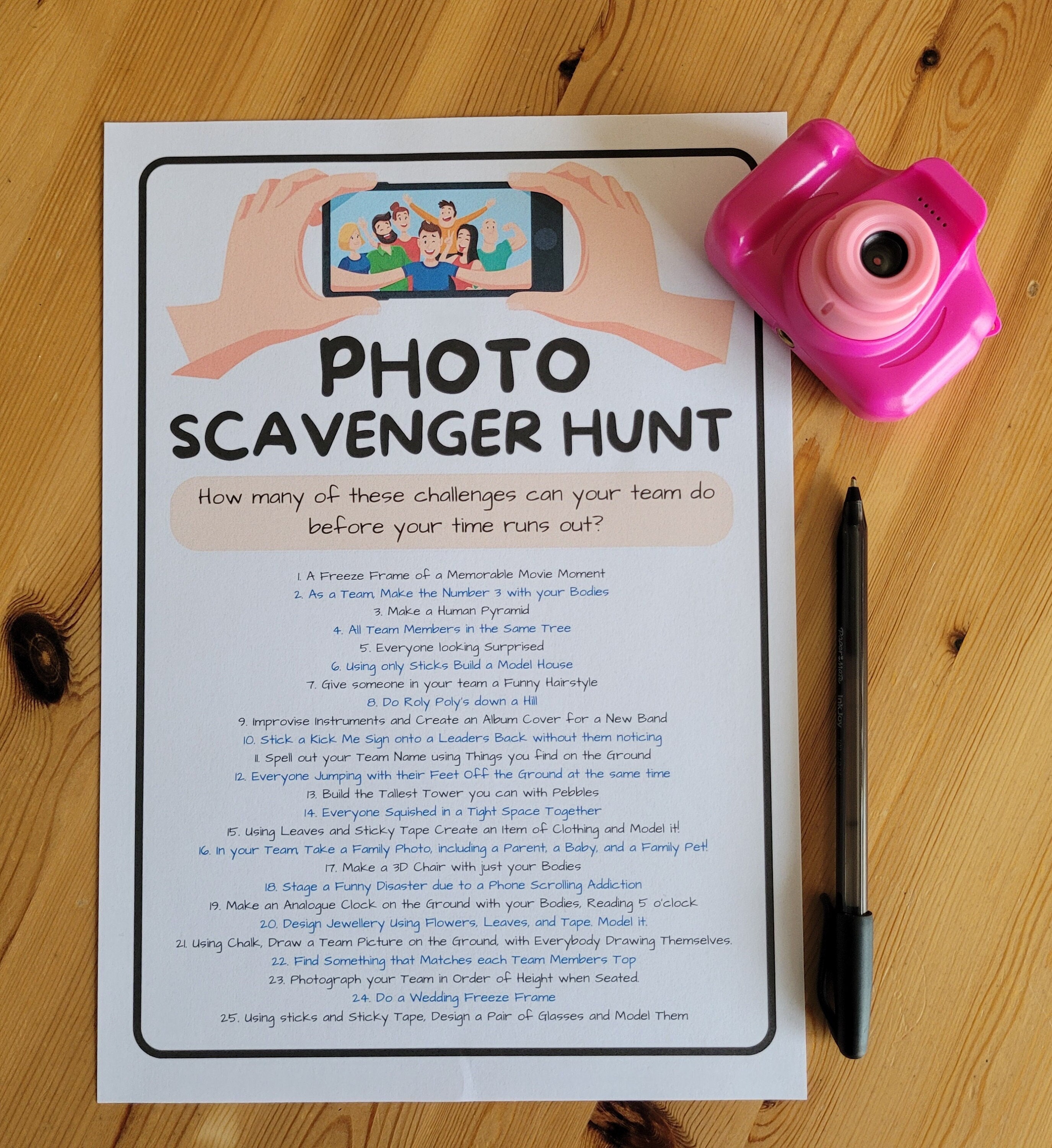 Photo Scavenger Hunt Printable for Kids - Etsy