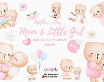 Mom and Little Boy Clipart, Mother's Day Clipart, Mom and Baby Clipart ...