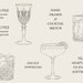 Cocktail Bundle SVG Hand Drawn Cocktail Clipart PNG Custom Cocktail ...