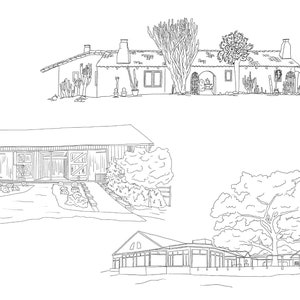 Wedding Venue Sketch Invitation Custom Wedding Venue Illustration for ...