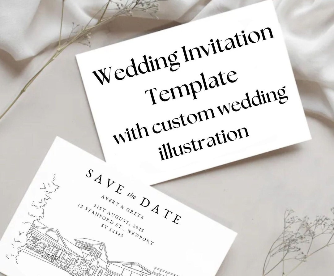 Made-to-order Wedding Invitation Template - Design - Etsy