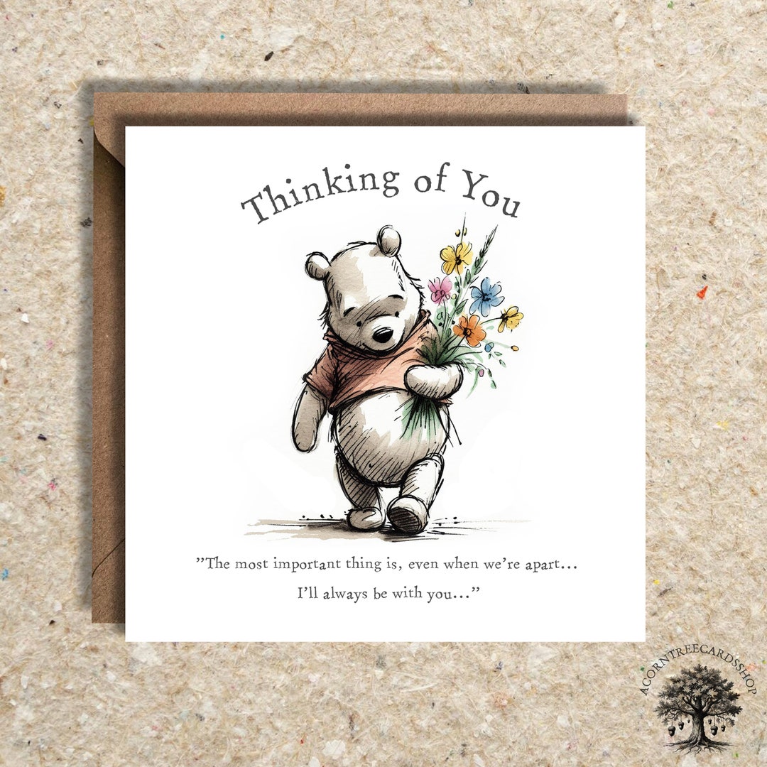 Winnie the Pooh Classic Thinking of You Card, Sentiment Winnie the Pooh ...