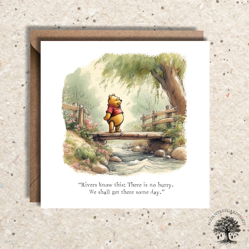 Winnie the Pooh Classic Friends Forever Card, Winnie the Pooh Art - Etsy UK
