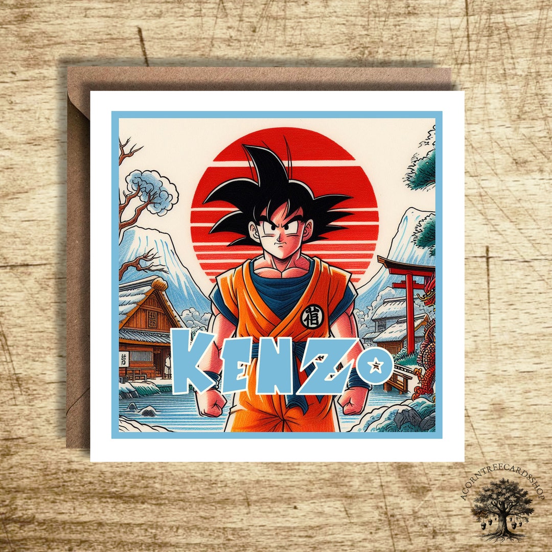 Goku Birthday Card, Personalised Birthday Card, Birthday Card ...