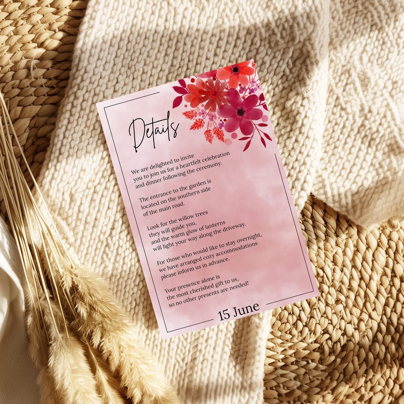 Digital Invitation Template | A4, US Letter, 5x7, 4x9, 5x3.5, 4x6 Sizes | Customizable | Instant ...