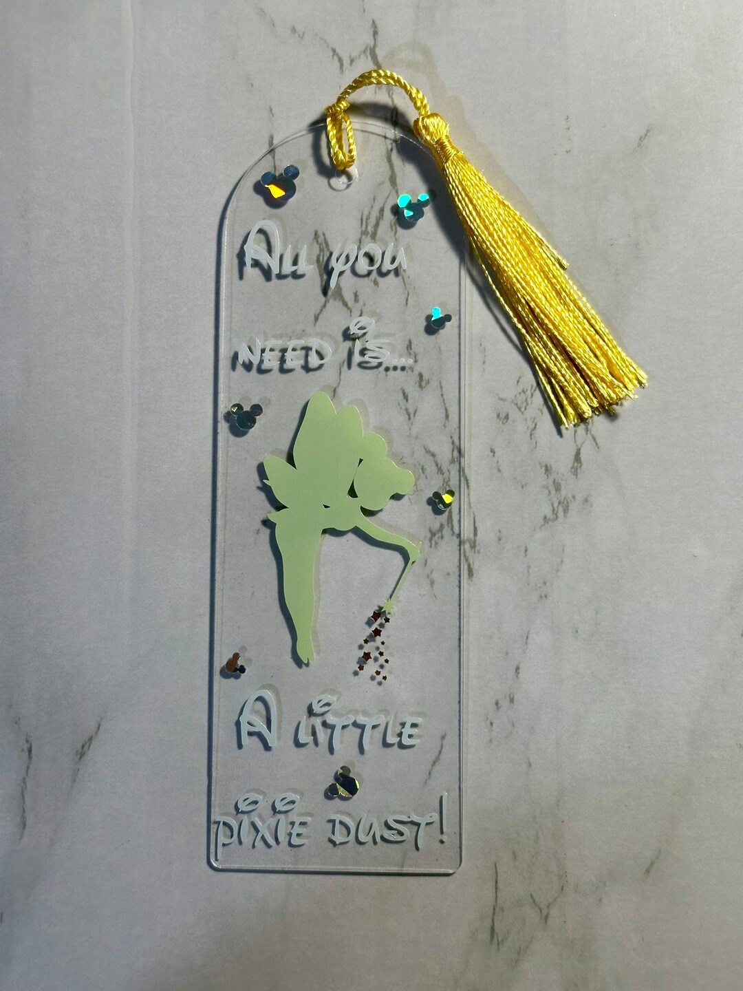 Tinker Bell Acrylic Bookmark - Etsy