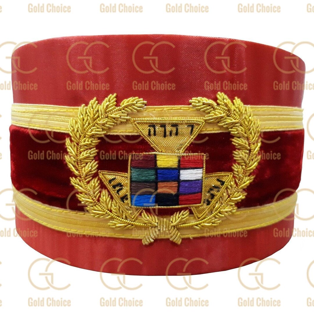 Past Grand High Priest Royal Arch Chapter Crown Cap Red Bullion With ...