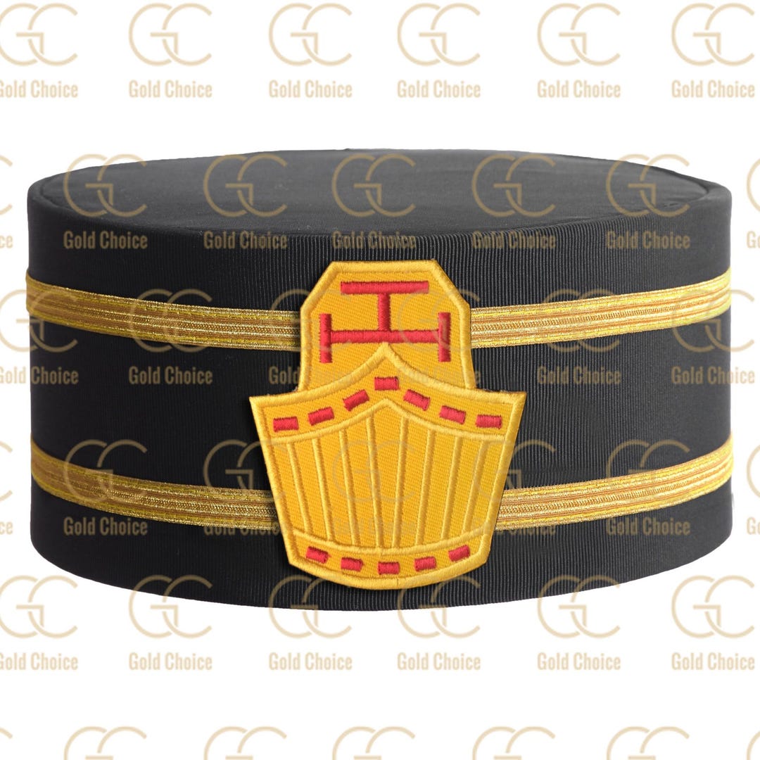 High Priest Royal Arch Chapter Crown Cap Black With Double Braids - Etsy