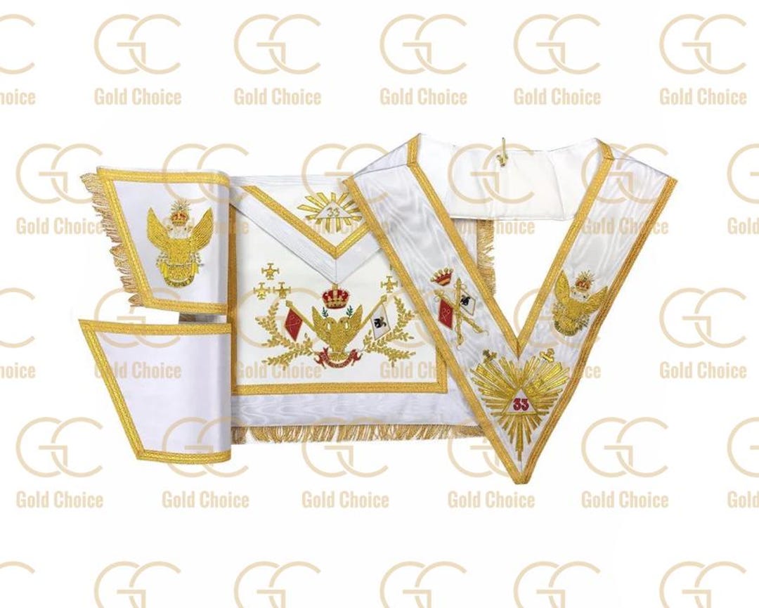 33rd Degree Scottish Rite Regalia Set WINGS UP All Countries Flags Hand ...