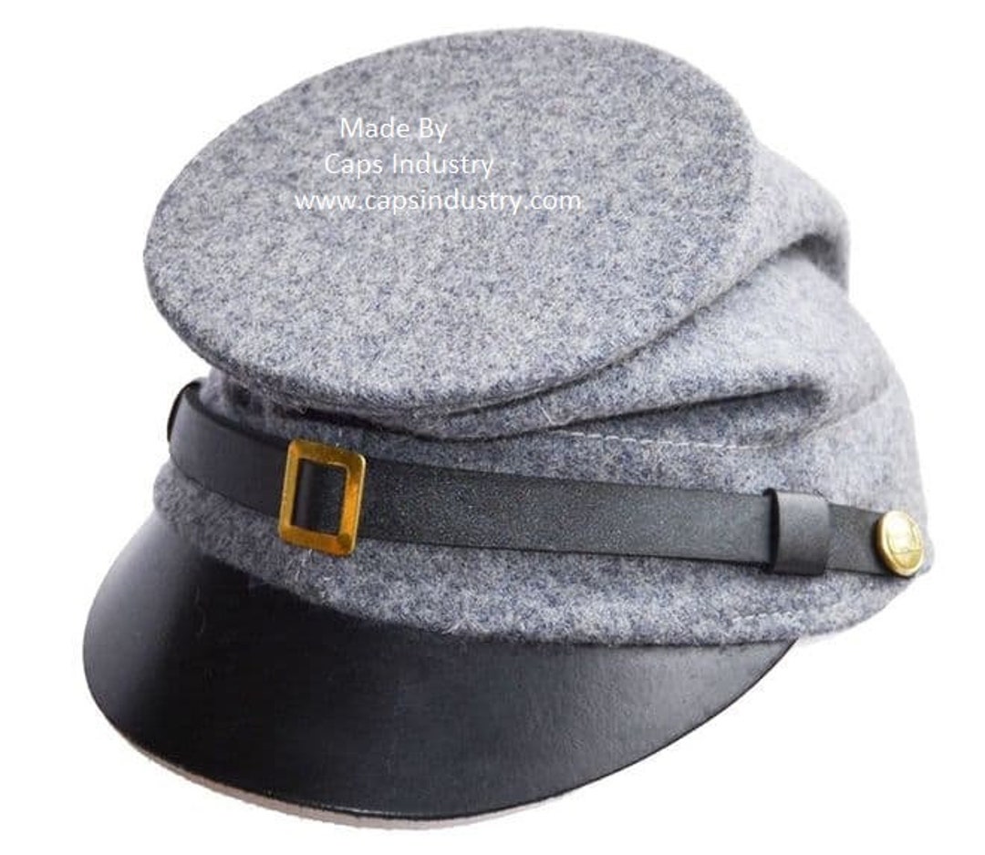 Civil War Confederate Plain Grey Forage Cap With Mcdowell Peak - Etsy