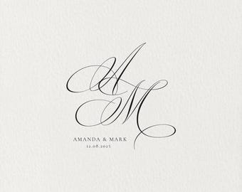 Modern Wedding Monogram | Couple Monogram | Digital Download Logo ...