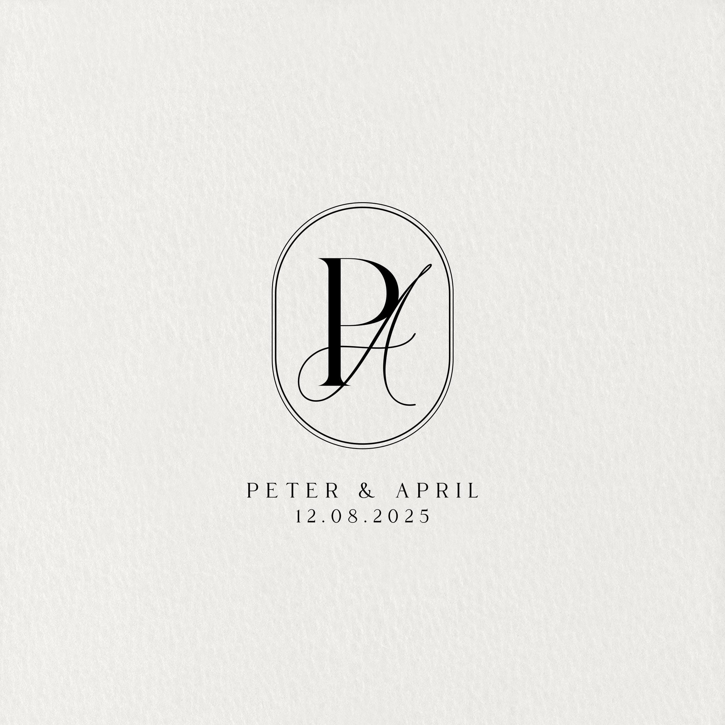 Modern Wedding Monogram | Couple Monogram | Digital Download Logo ...