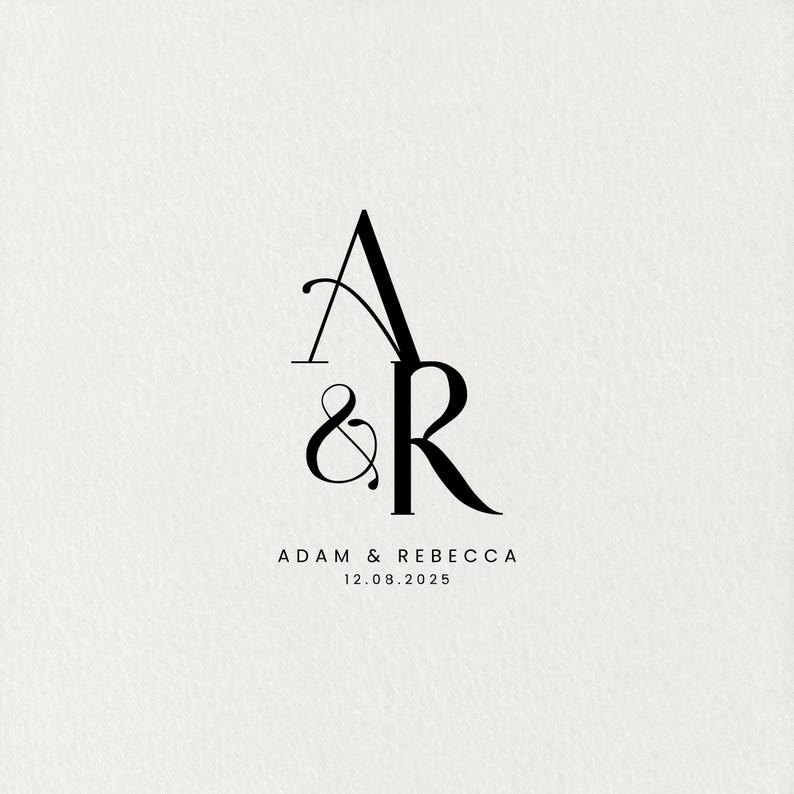 Modern Wedding Monogram | Couple Monogram | Digital Download Logo ...