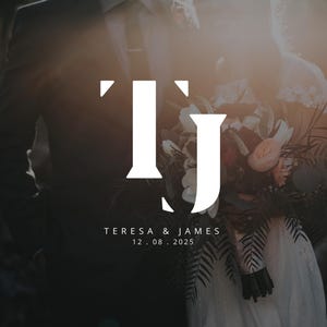 Modern Wedding Monogram | Couple Monogram | Digital Download Logo ...