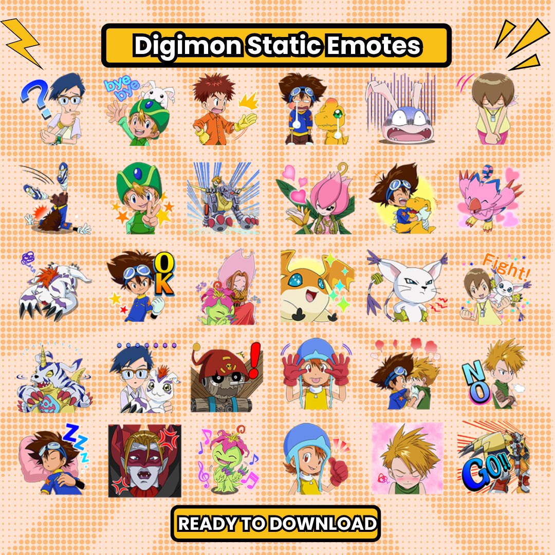 Digimon Static Emotes Discord Emotes Twitch Emotes Streamer Emotes ...