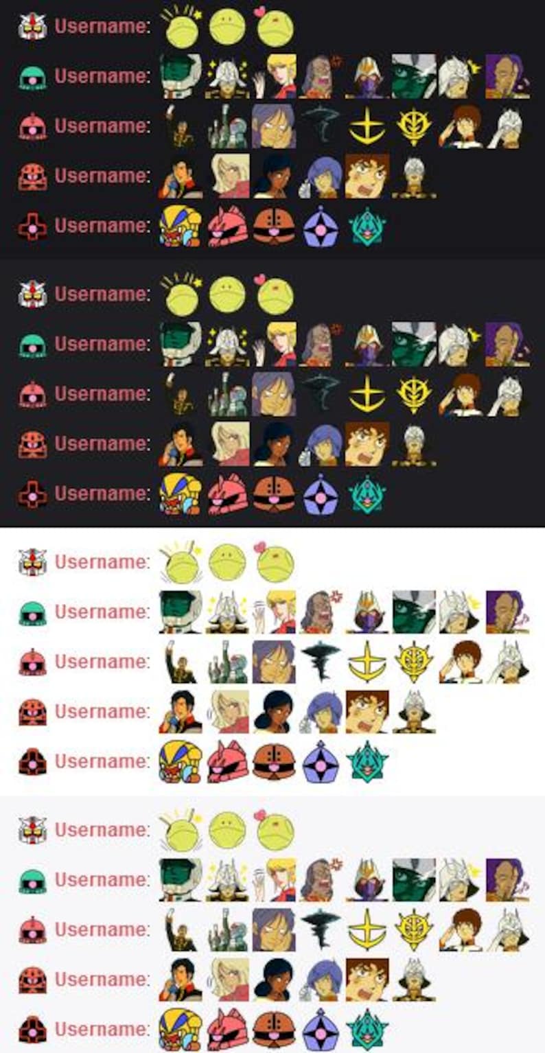 Gundam Bit Badges Emotes Discord Emotes Twitch Emotes Streamer Emotes ...