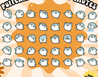 Twitch Emotes | Cute Pufferfish Emotes | Animal Emotes | Discord ...