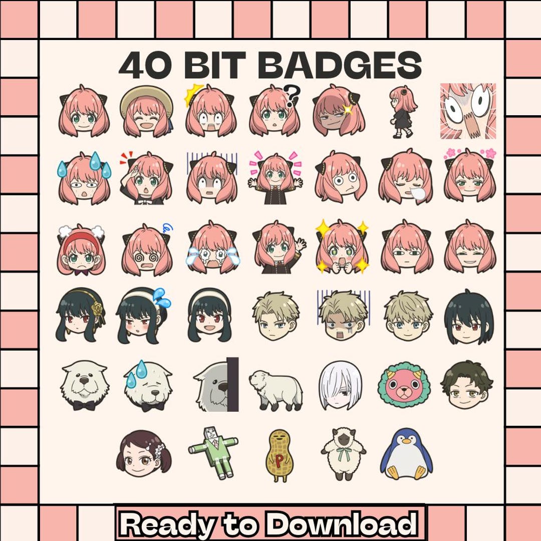 Spy X Family Bit Badges Twitch Emotes Discord Emotes Emote Pack ...
