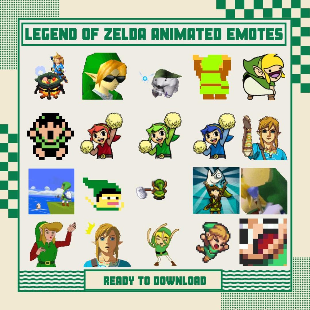 Legend of Zelda Animated Emotes for Twitch and Discord Link Twitch ...