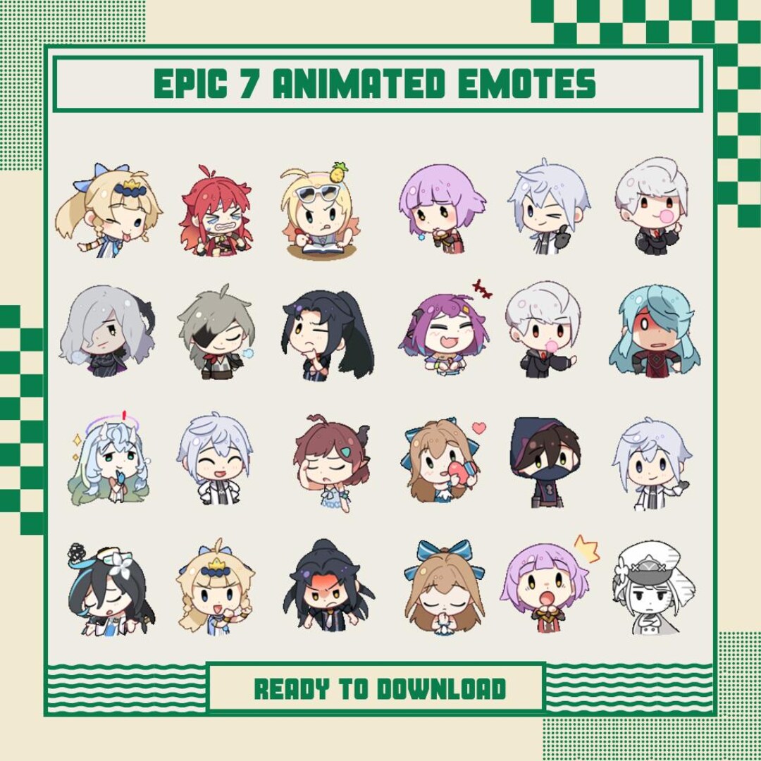Epic 7 Animated Emotes | Gacha | Anime | Chibi | Meme | Twitch Emotes ...
