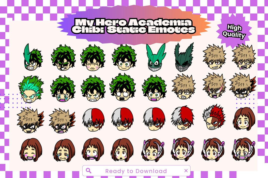 My Hero Academia Animated Emotes MHA Discord Emotes Twitch Emotes ...