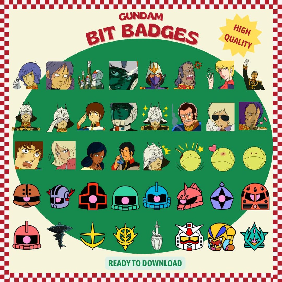Gundam Bit Badges Emotes Discord Emotes Twitch Emotes Streamer Emotes ...