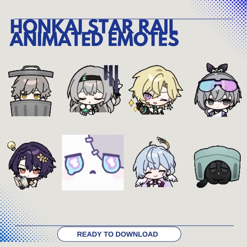 Honkai Star Rail Animated Emotes | Gacha | Anime | Twitch Emotes ...