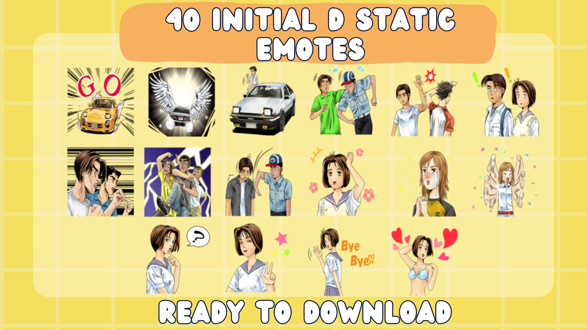 Initial D Static Emotes Emotes Discord Emotes Twitch Emotes Streamer ...