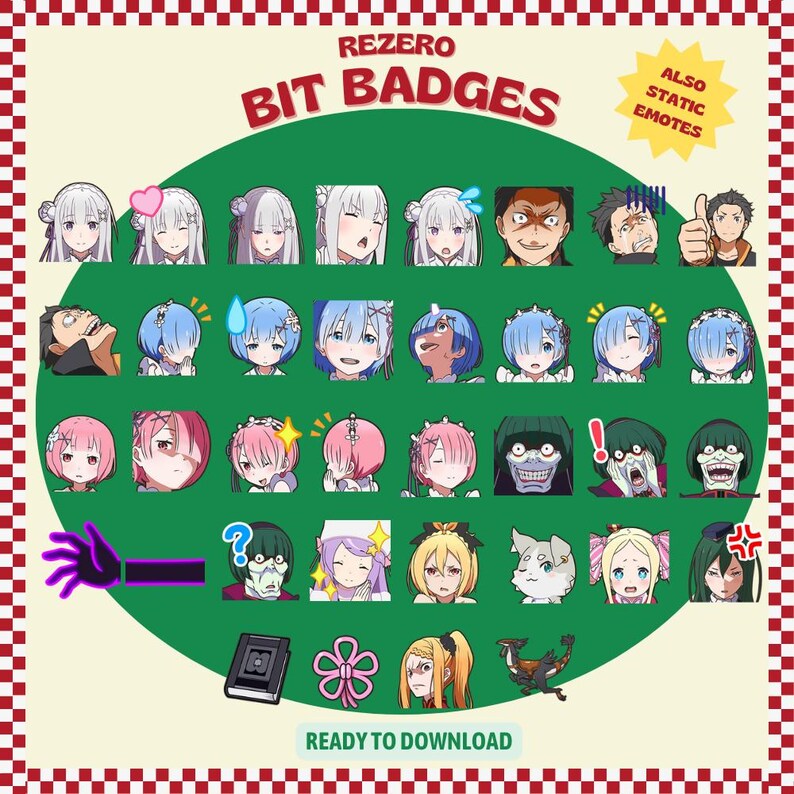Rezero Bit Badges Emotes Static Emotes Discord Emotes Twitch Emotes ...