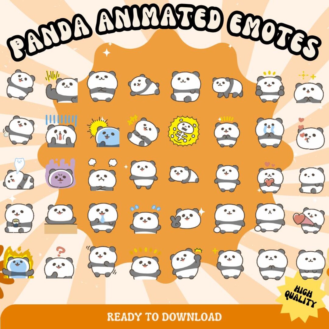 Panda Animated Emotes | Chibi | Cute | Funny | Animal | Memes | Twitch ...
