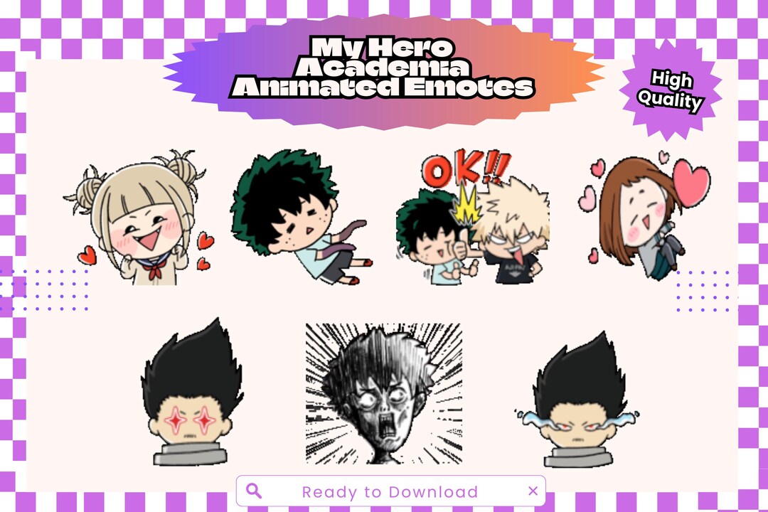 My Hero Academia Animated Emotes Discord Emotes Twitch Emotes Streamer ...