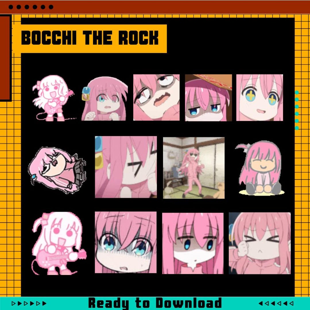 Bocchi the Rock Animated Emote Bocchi the Rock Twitch Emotes Discord ...