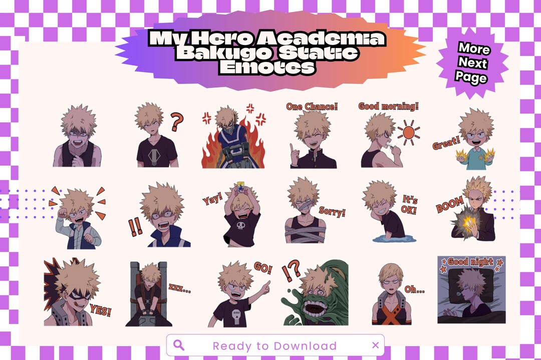 Bakugo Static Emotes My Hero Academia Static Emote Discord Emotes ...
