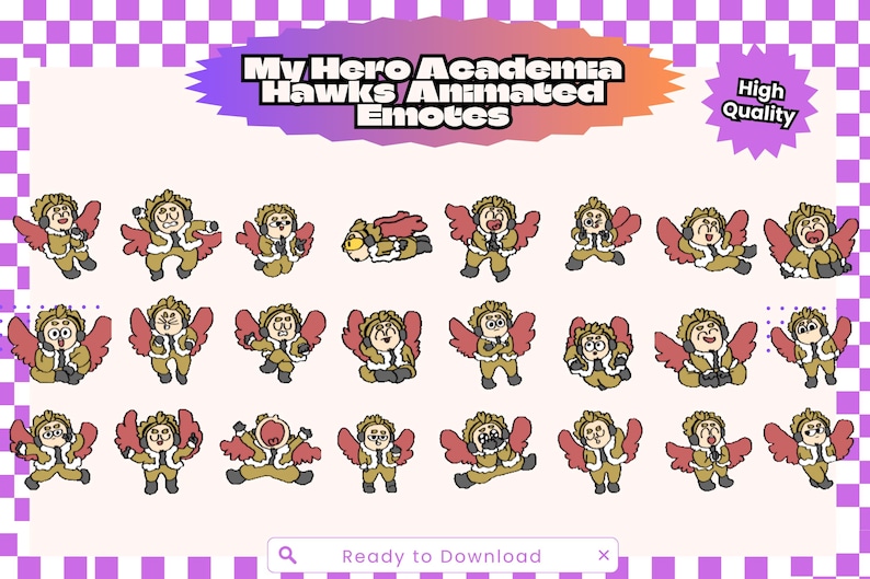 My Hero Academia Hawks Animated Emotes Discord Emotes Twitch Emotes ...