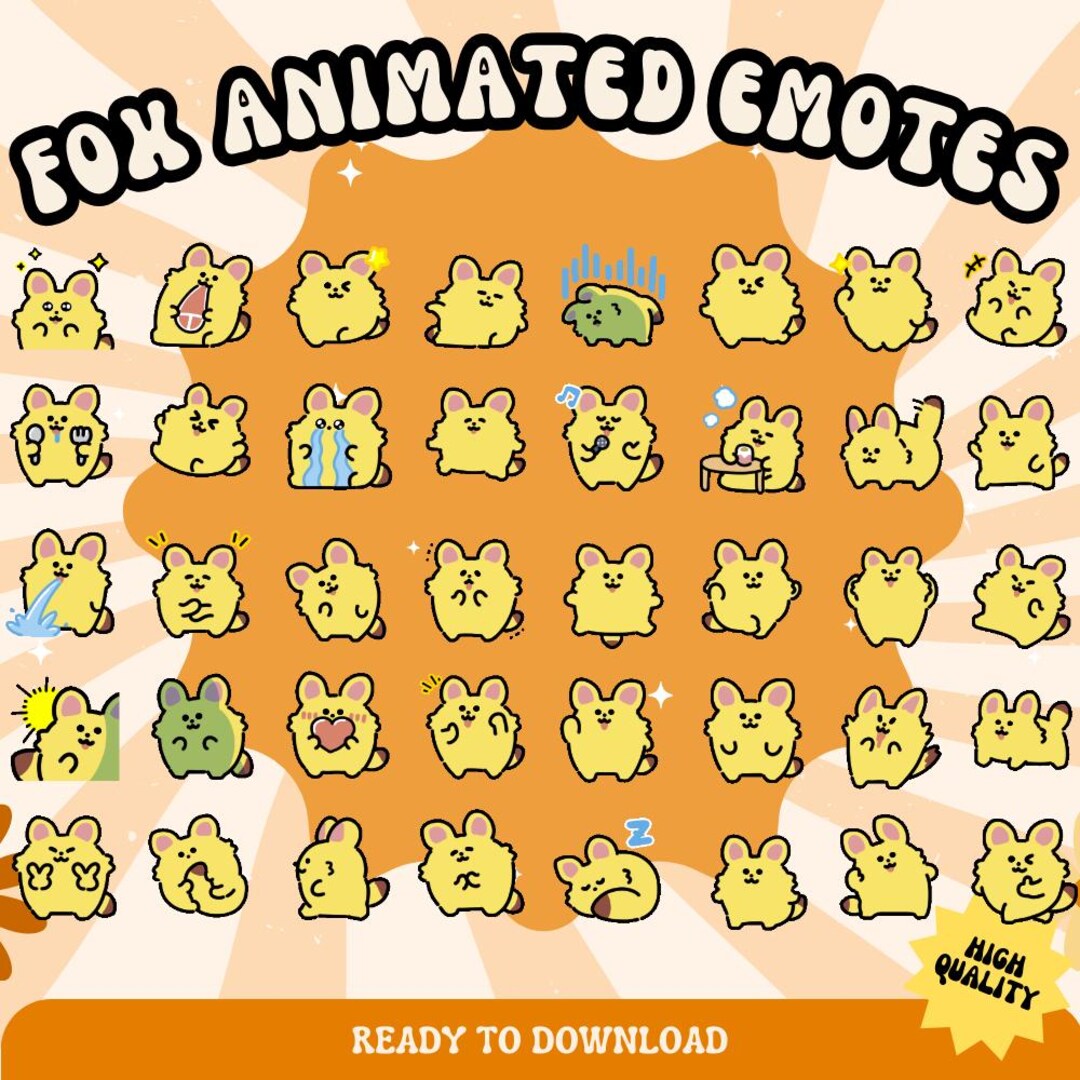 Fox Animated Emotes | Cute | Funny | Animals | Meme | Twitch Emotes ...