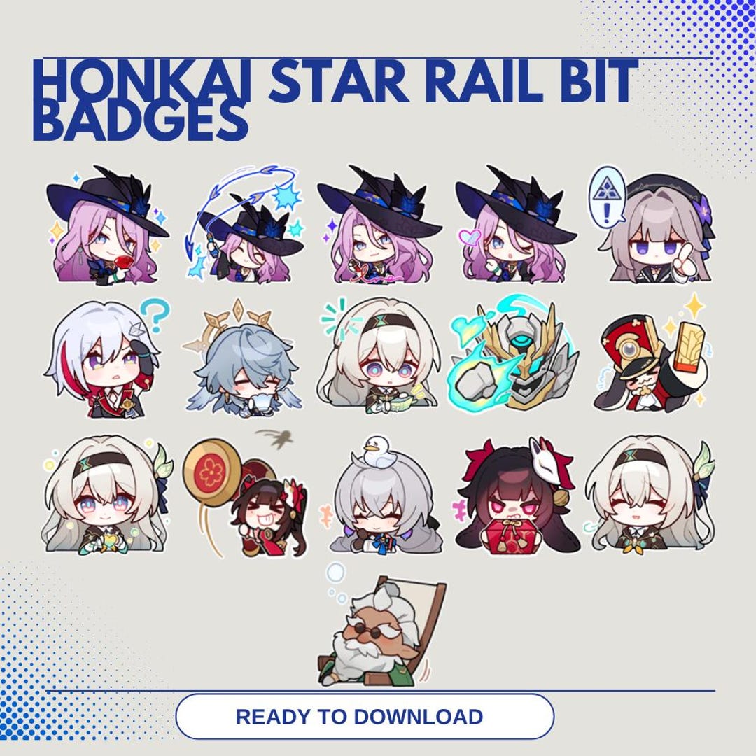 Honkai Star Rail Bit Badges | Static Emotes | Gacha | Anime | Twitch ...
