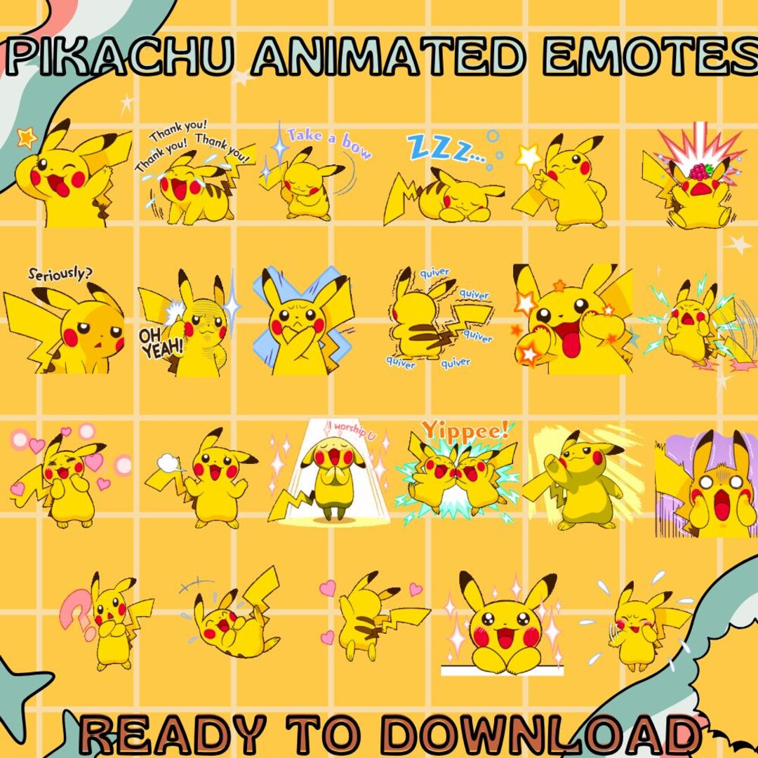 Pikachu Animated Emote Pokemon Emote Twitch Emotes Discord Emotes Emote ...