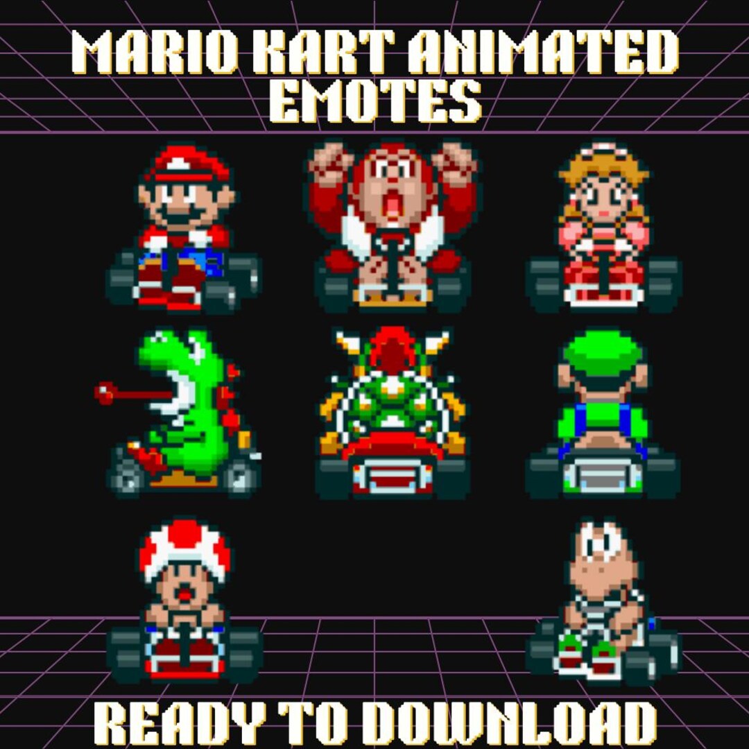 Mario Kart Animated Emotes Pixel Retro Twitch Emotes Discord Emotes ...