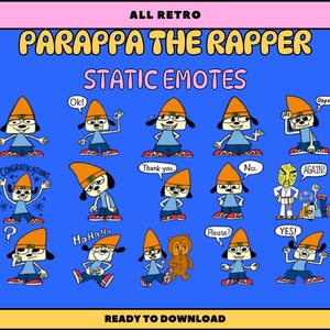 Parappa the Rapper Static Emotes Bundle for Twitch and Discord Twitch ...