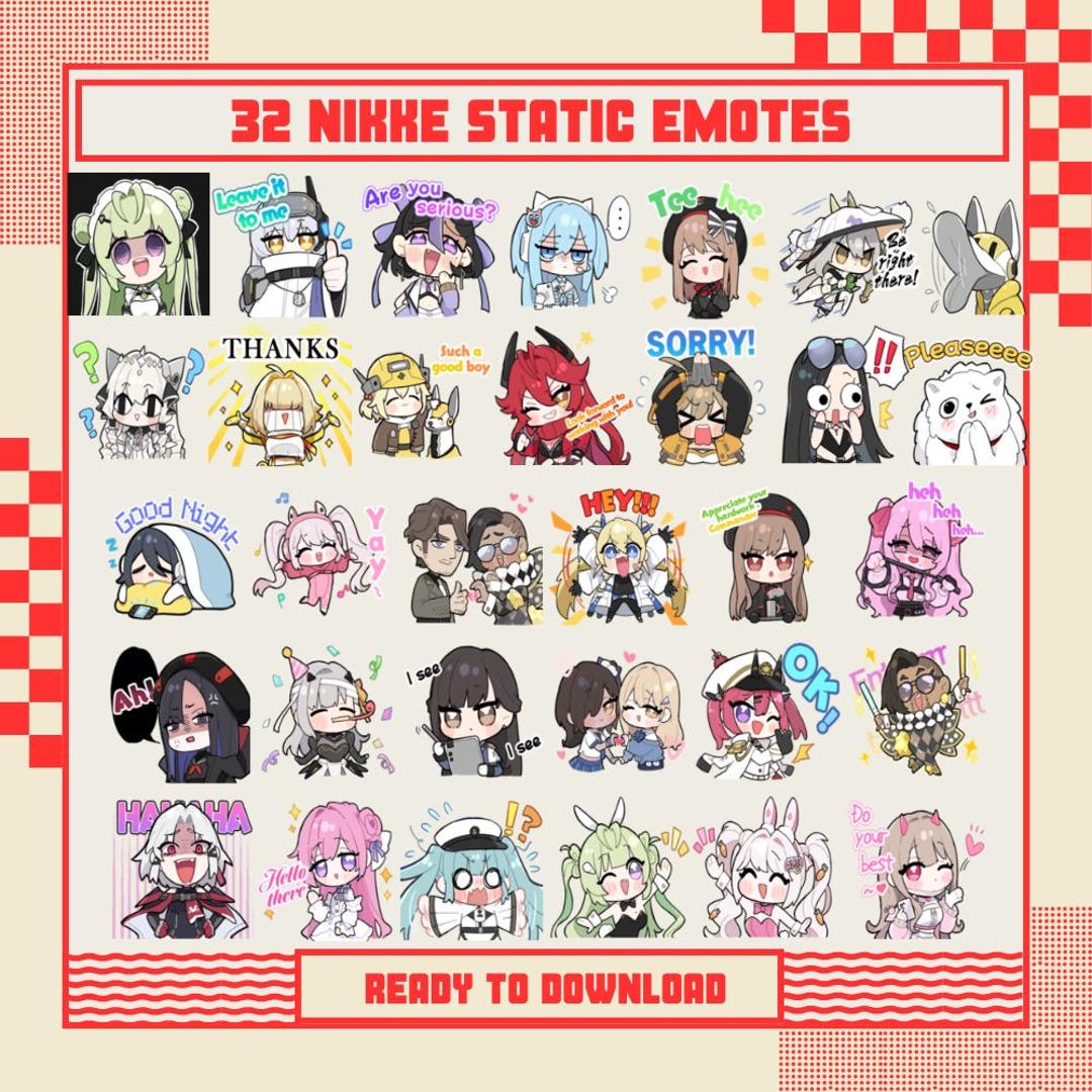Nikke Static Emotes | Nikke Goddess of Victory | Gacha | Twitch Emotes ...