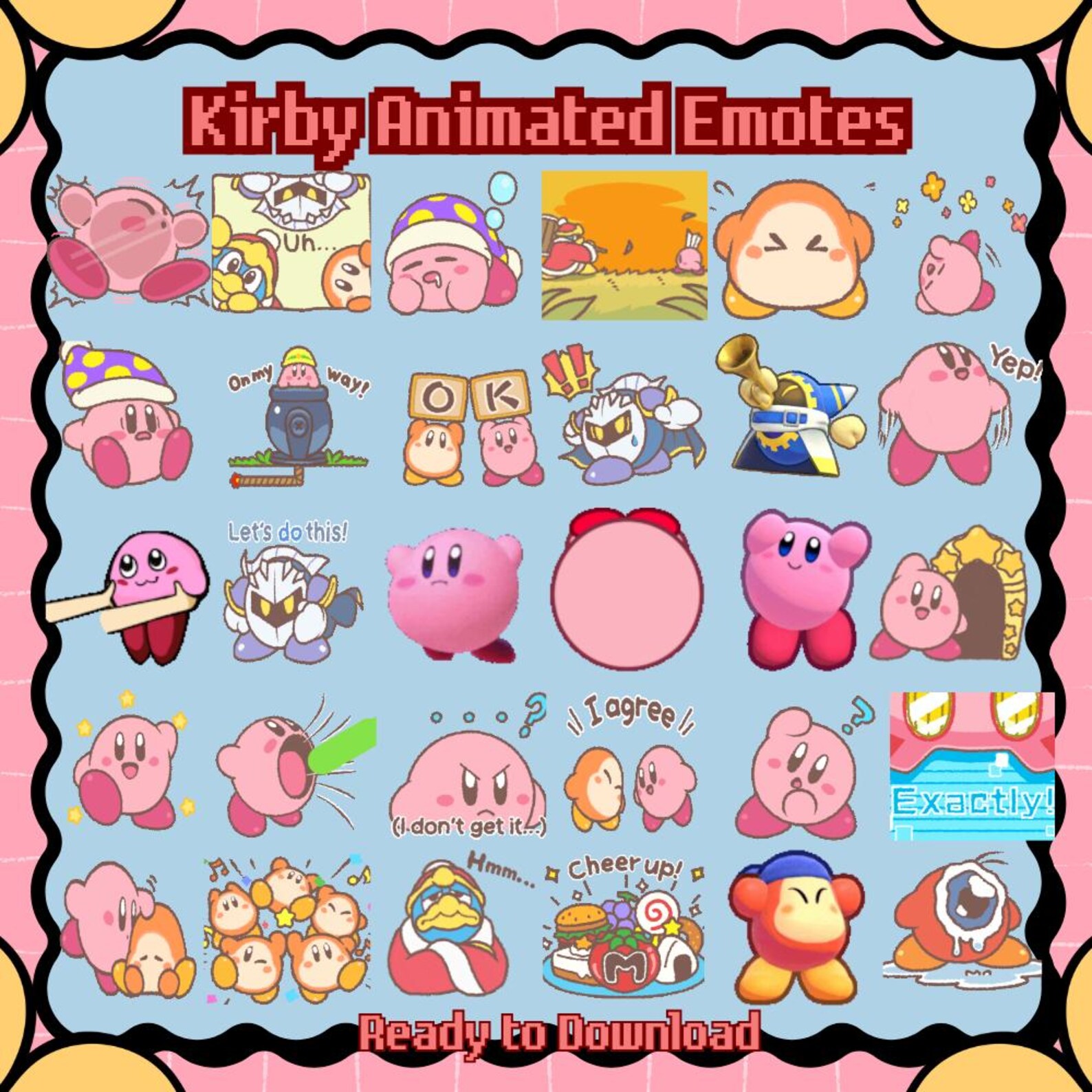 Kirby Meme Animated Emotes | Twitch Emotes | Discord Emotes | Cute ...