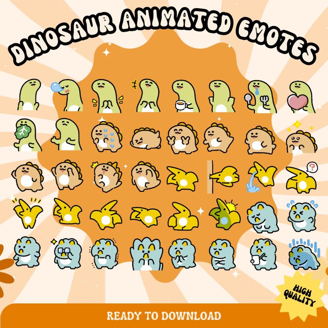 Dinosaur Animated Emotes | Fossil | Tyrannosaurus Rex | T-rex | Twitch ...