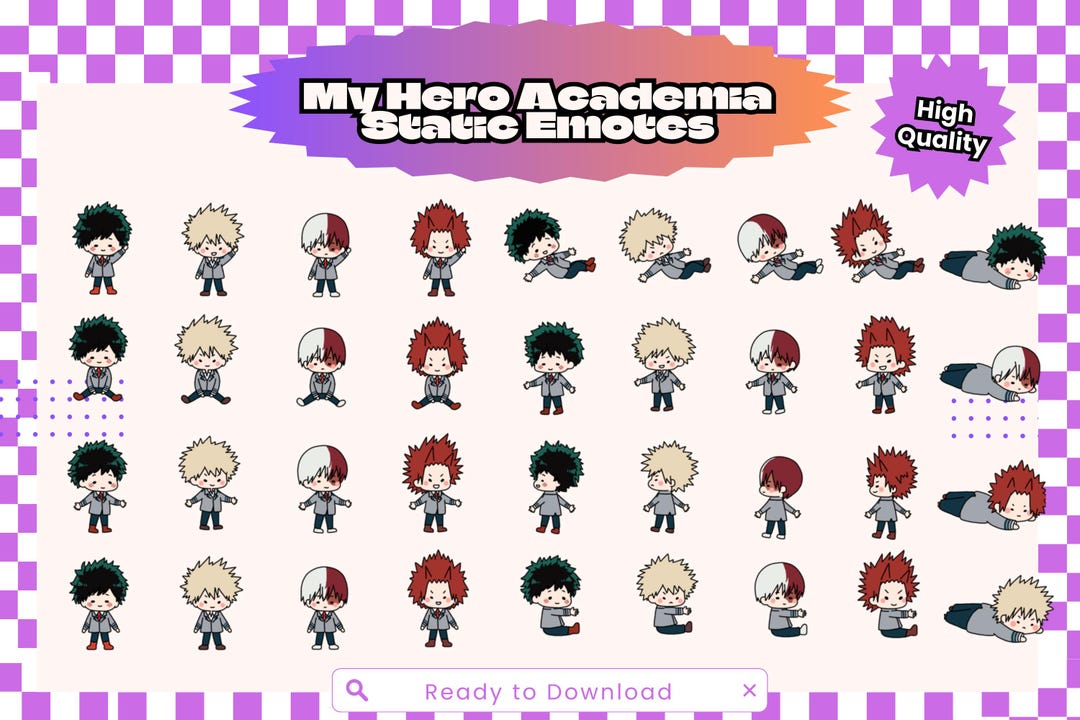 My Hero Academia Emotes Discord Emotes Twitch Emotes Streamer Emotes ...