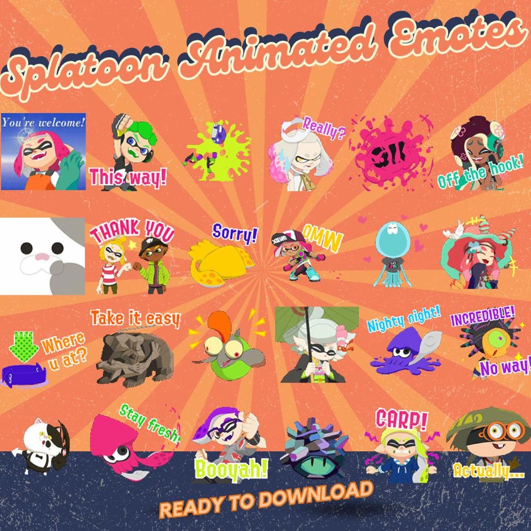 Splatoon Animated Emotes| Twitch Emotes | Discord Emotes | Emote Pack ...