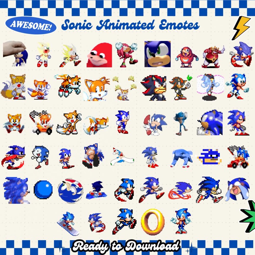 Sonic Animated Emote Twitch Emotes Discord Emotes Emote Pack Streaming ...