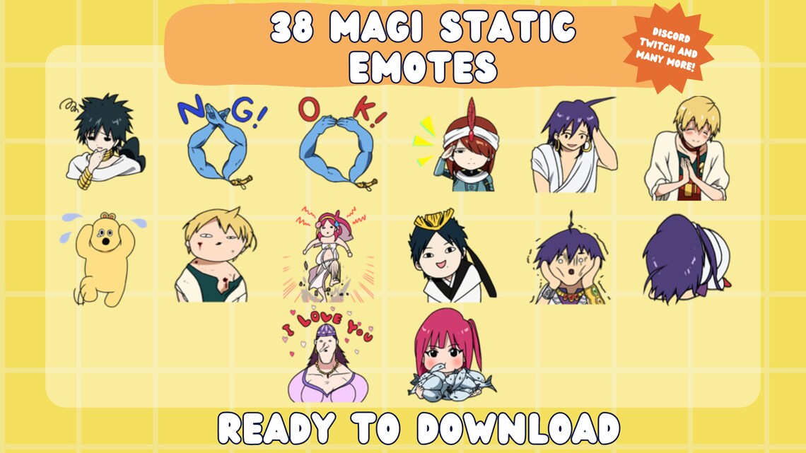 Magi Static Emotes Discord Emotes Twitch Emotes Streamer Emotes Anime ...