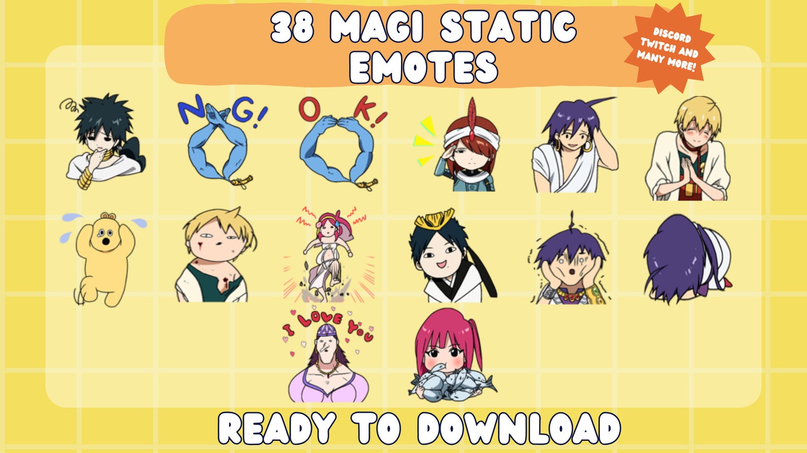 Magi Static Emotes Discord Emotes Twitch Emotes Streamer Emotes Anime ...