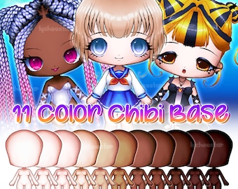 Skin Tone Chibi Base Pngs - Etsy