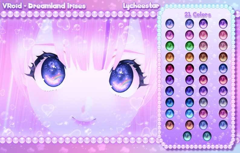 Vroid - Dreamland Irises - Vroid Custom Item - Eye Texture - Vrchat - Etsy